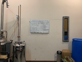 Hand Painted Distillery Mural - Blue Light Caribbean Gin